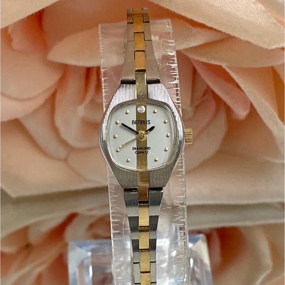 Benrus | Accessories | Vintage Benrus Diamond Accented Dial Twotone ...